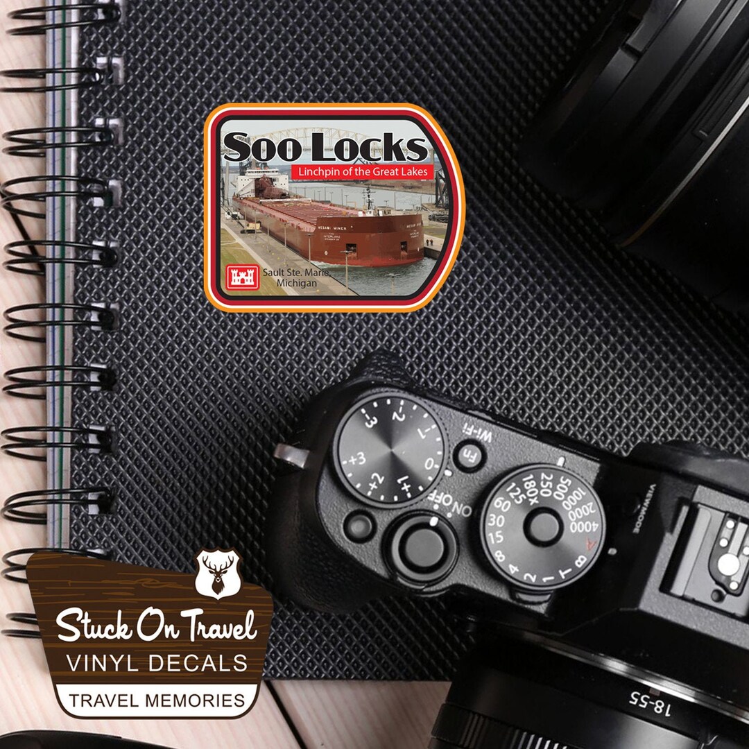 Soo Locks Great Lakes Decal / 2.5" Sticker / Upper Peninsula / Sault ...