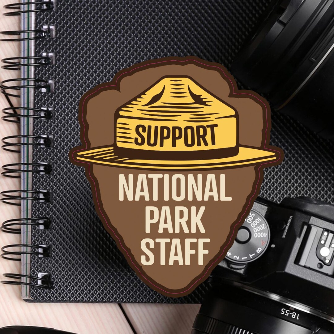 Support National Park Staff Decal / 3.5" Sticker / Arrowhead / National ...