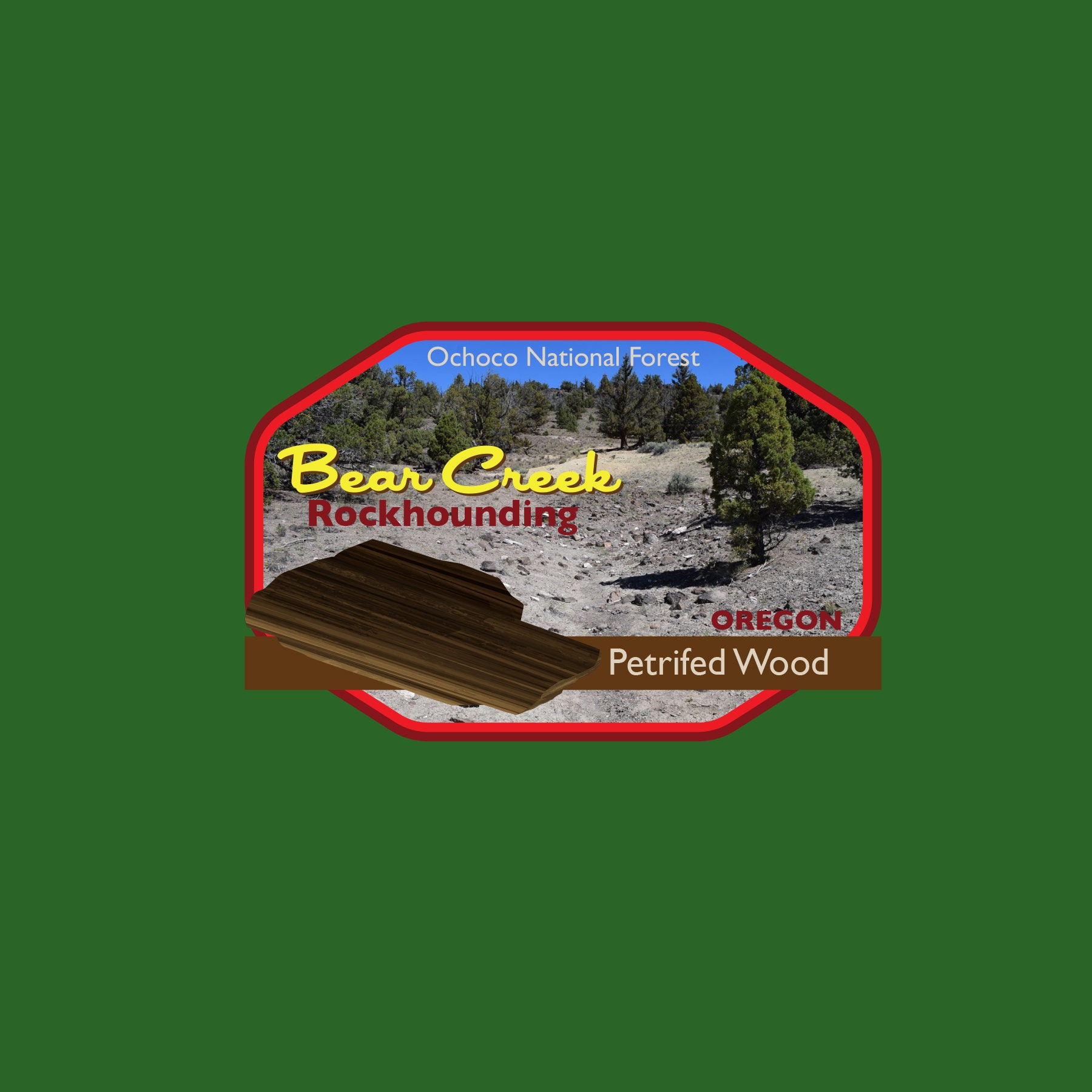 Bear Creek Rockhounding Decal / 2.5" Sticker / Rocks / Petrified Wood ...