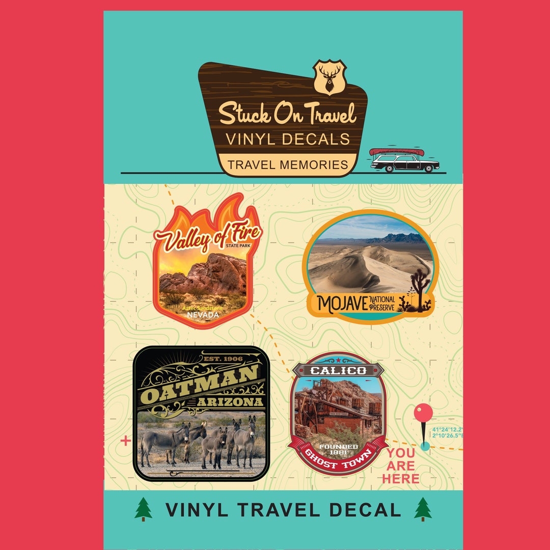 South Desert Mini Decal Set of 4 / 1.5" Sticker / Valley of Fire ...