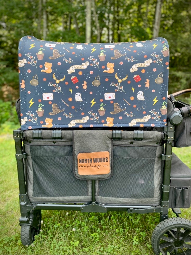 UPF50+ Magic Wizardry on Black Made-to-order Full Canopy - Wonderfold ...
