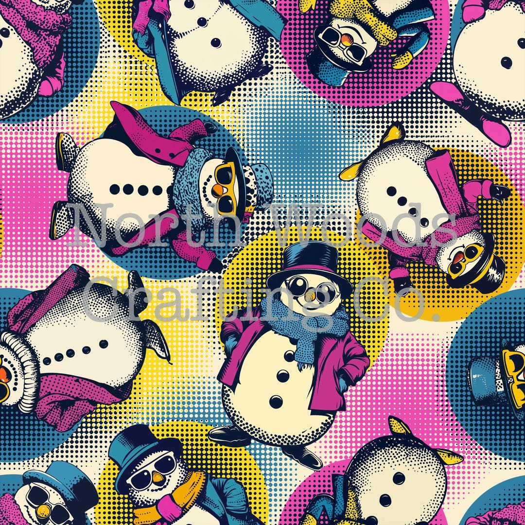 UPF50+ Cool Snowmen Made-to-order Full Canopy - Wonderfold, Rainbow ...