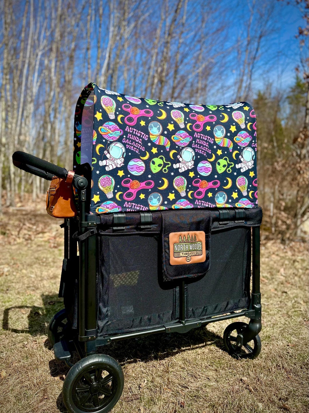 UPF50+ Galactic Vibes Made-to-order Full Canopy - Wonderfold, Rainbow ...