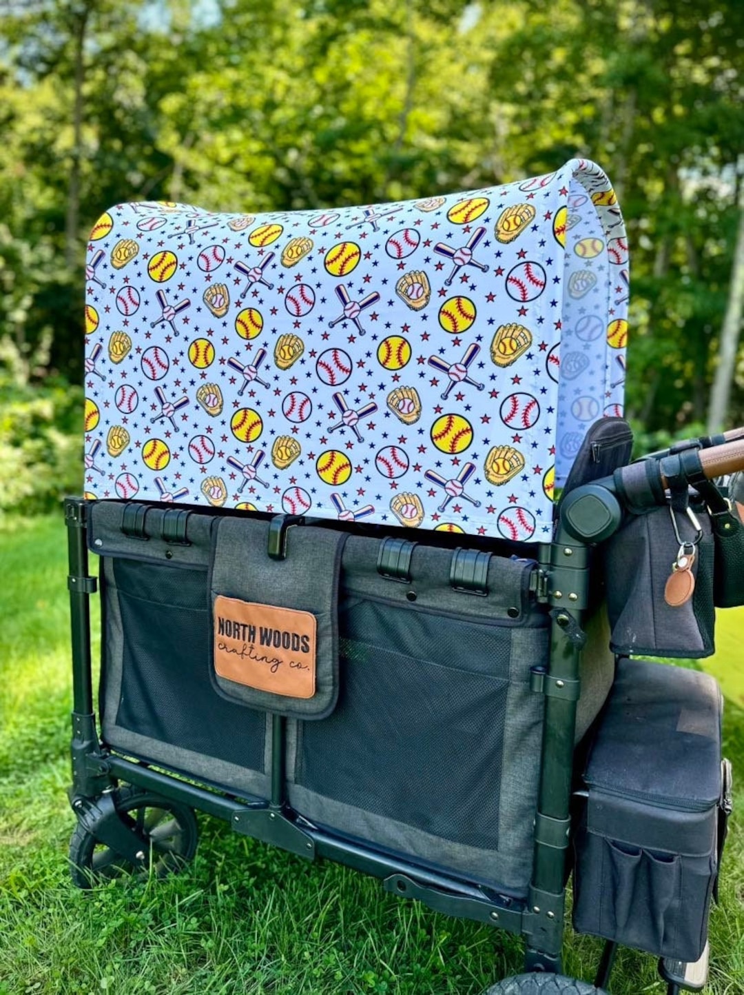 UPF50+ Baseball/softball Stars Made-to-order Full Canopy - Wonderfold ...