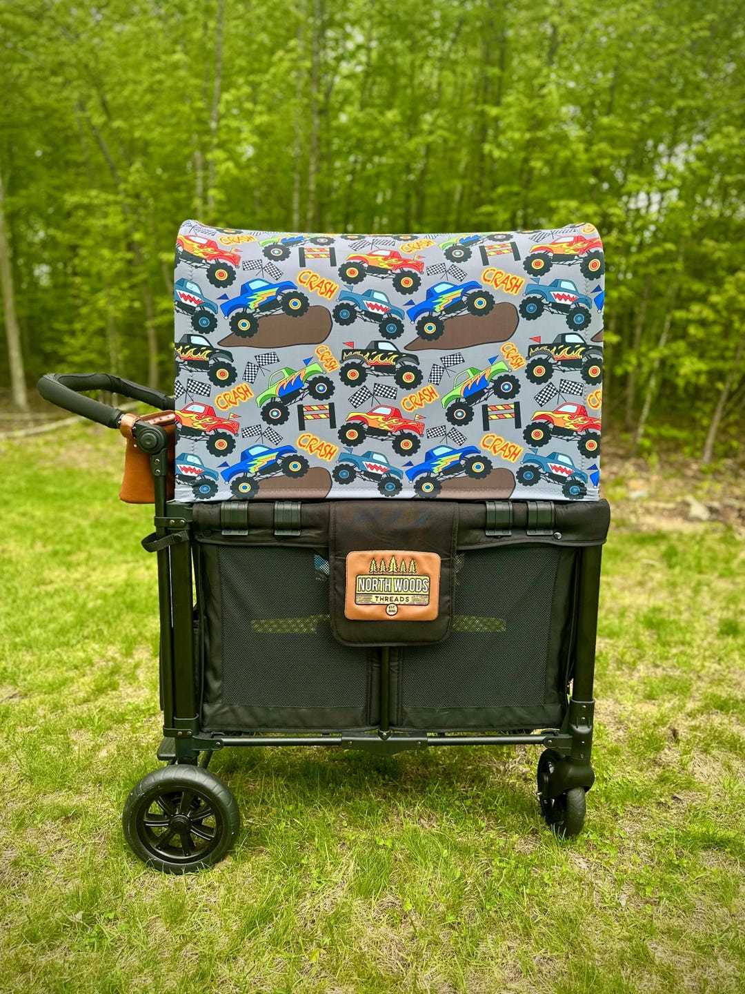 UPF50+ Monster Trucks Made-to-order Full Canopy - Wonderfold, Rainbow ...