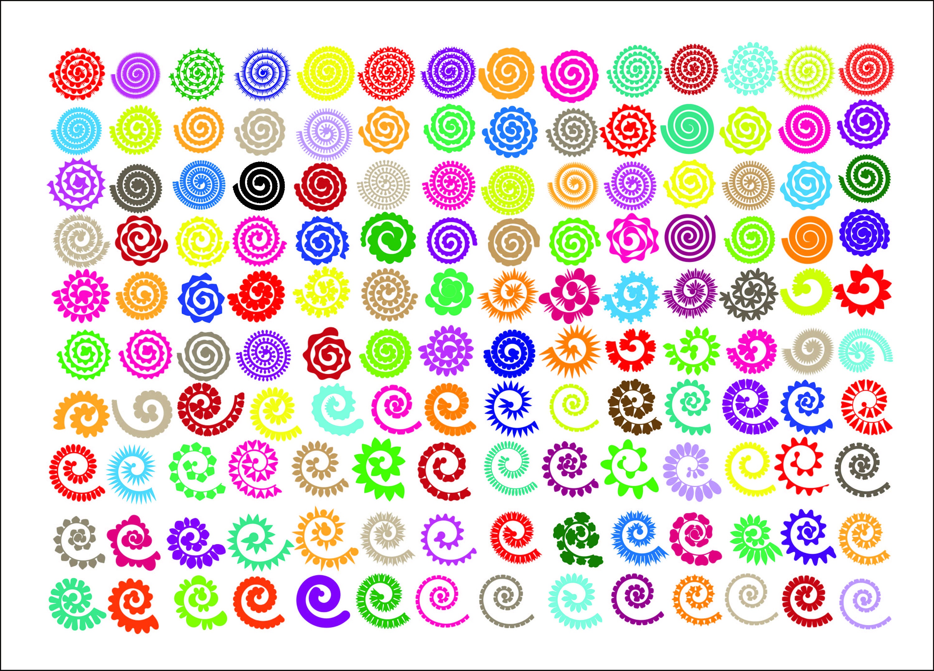 Rolled Flower Svg, Rolled Paper Flower Svg, Paper Flowers Svg, Flower ...