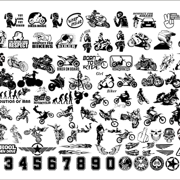 Motorcycle Svg - Etsy