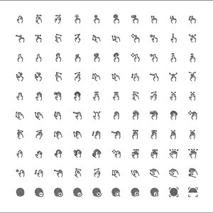 American Sign Language Asl Complete Alphabet and Numbers PNG SVG DXF ...