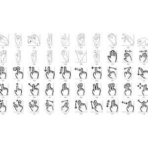 American Sign Language Asl Complete Alphabet and Numbers PNG SVG DXF ...