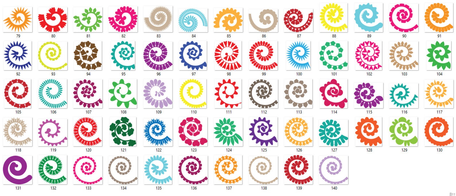 Rolled Flower Svg, Rolled Paper Flower Svg, Paper Flowers Svg, Flower ...