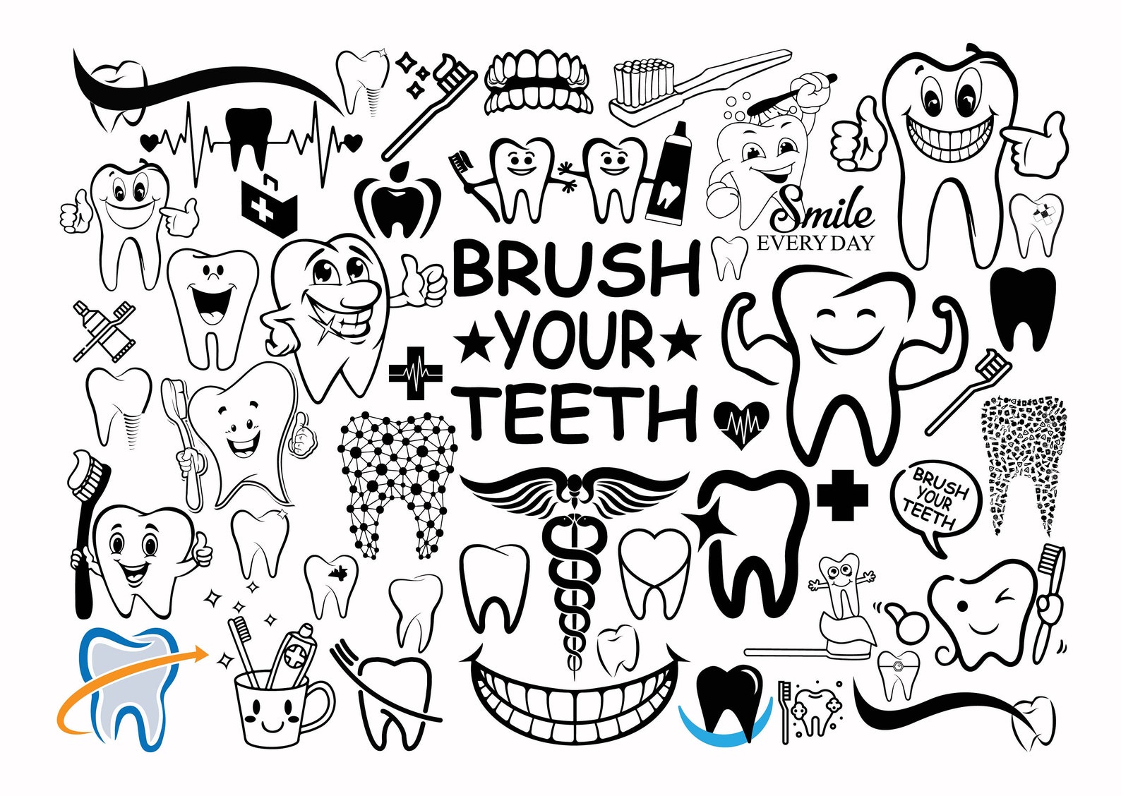 Zahnfee SVG, Zahn Bündel SVG, Zahn svg, Zahn svg, Zahnarzt svg, Zähne ...