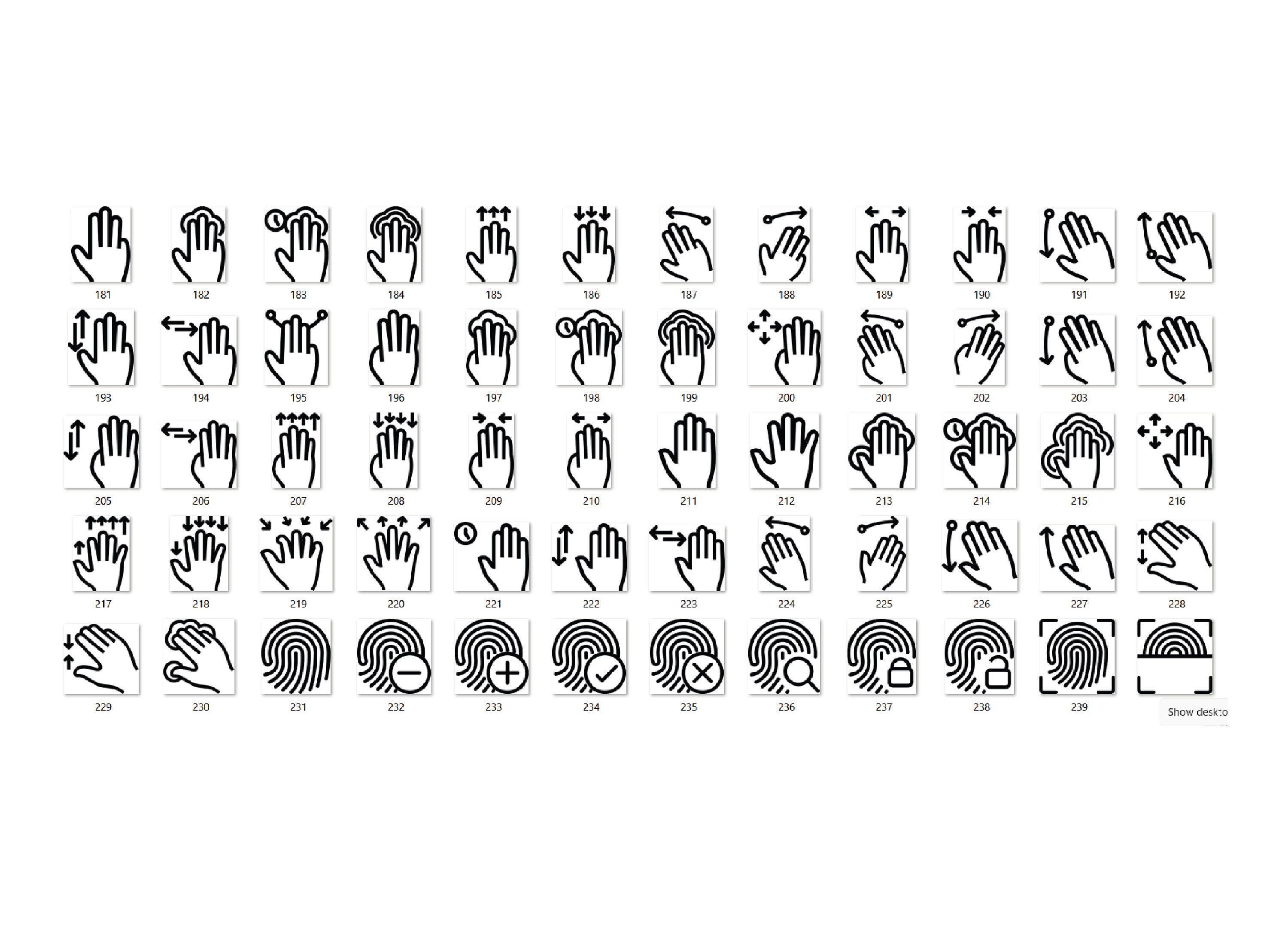 American Sign Language Asl Complete Alphabet and Numbers PNG SVG DXF ...