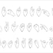 American Sign Language Asl Complete Alphabet and Numbers PNG SVG DXF ...