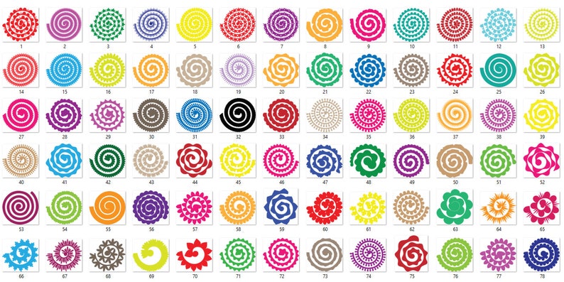 Rolled Flower Svg Rolled Paper Flower Svg Paper Flowers Svg | Etsy