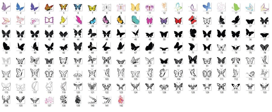 Butterfly Svg Bundle,butterfly Clipart,butterfly Svg Cut Files for ...