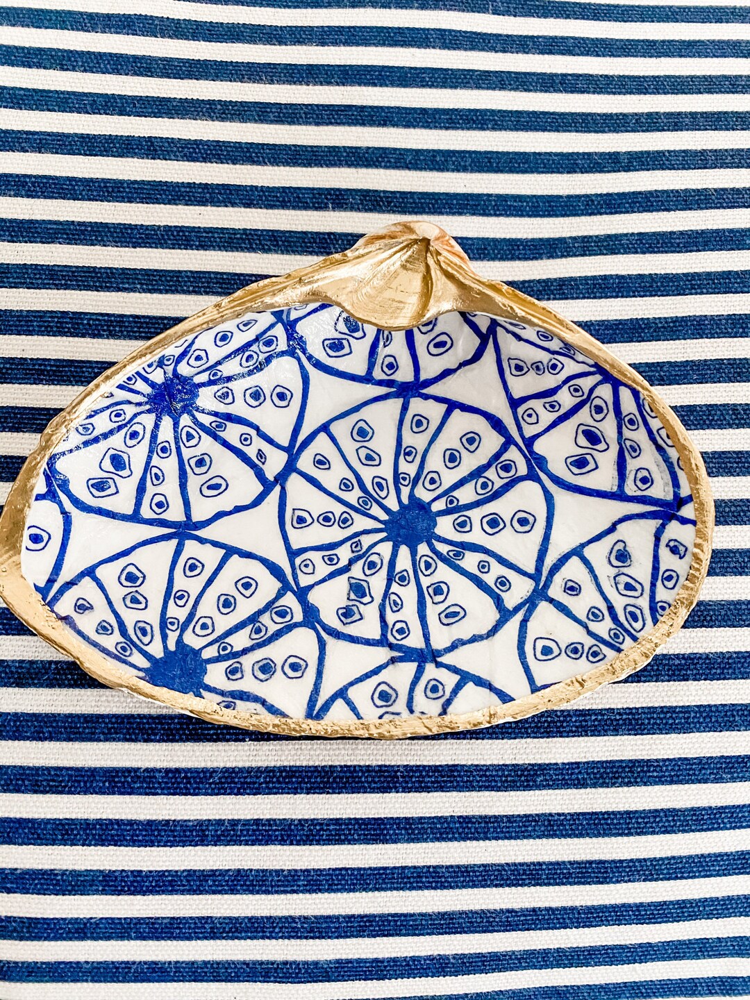 Decorative Seashell With Gold Leaf Trim - Etsy