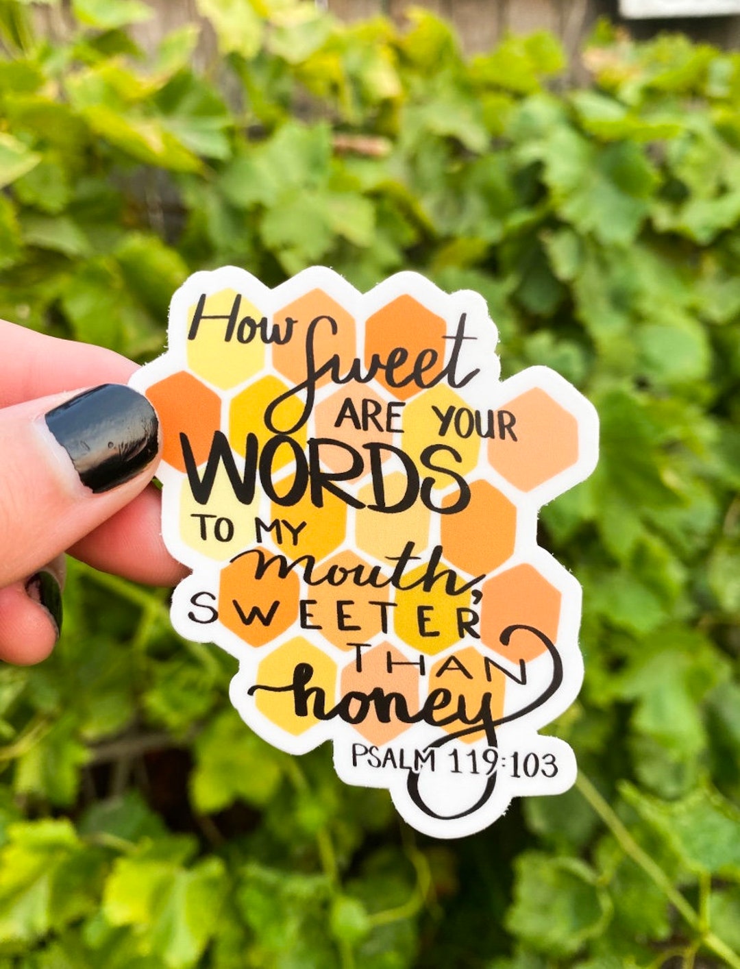 Honey Christian Bible Verse Sticker - Etsy