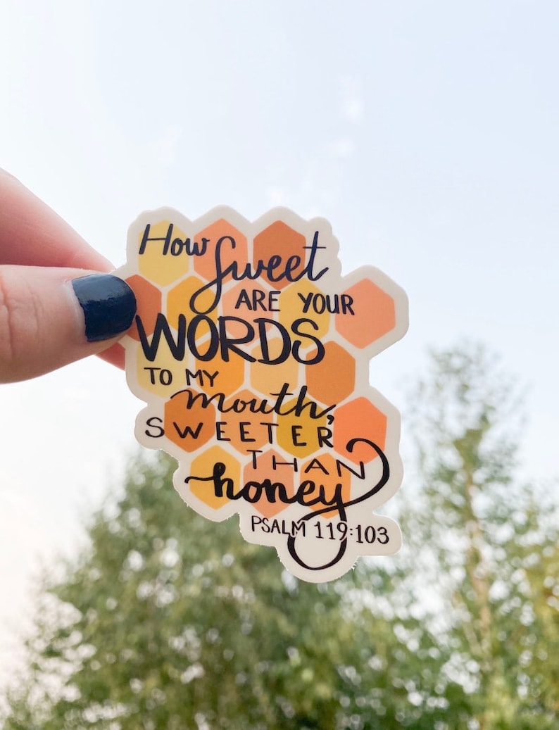 Honey Christian Bible Verse Sticker - Etsy