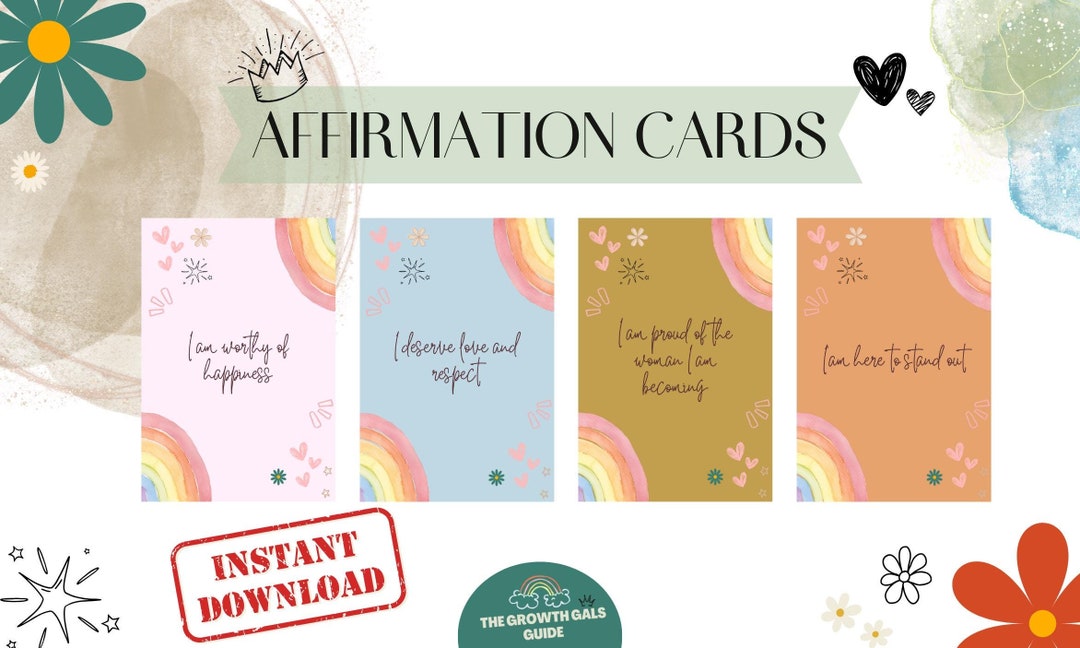 Empowering Affirmation Cards for Women | Daily Positive Quotes for Self ...