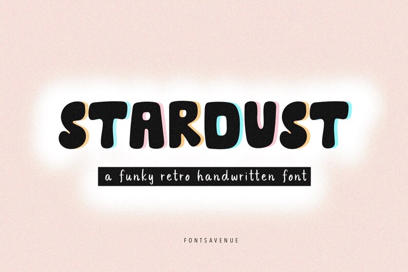 Stardust Font Groovy Retro Font Uppercase Handwritten Font Funky Bubble Font Cricut Font TTF/OTF ...