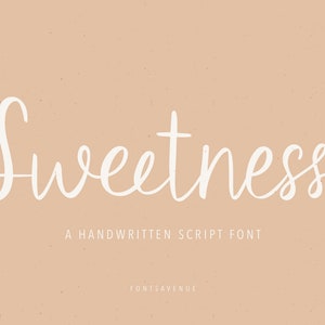 Sweetness Font Script Handwritten Font Modern Clean | Etsy
