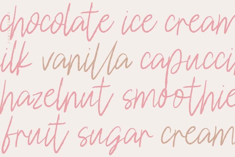 Milkshake Font - Brush Handwritten Script Font - Textured Font ...