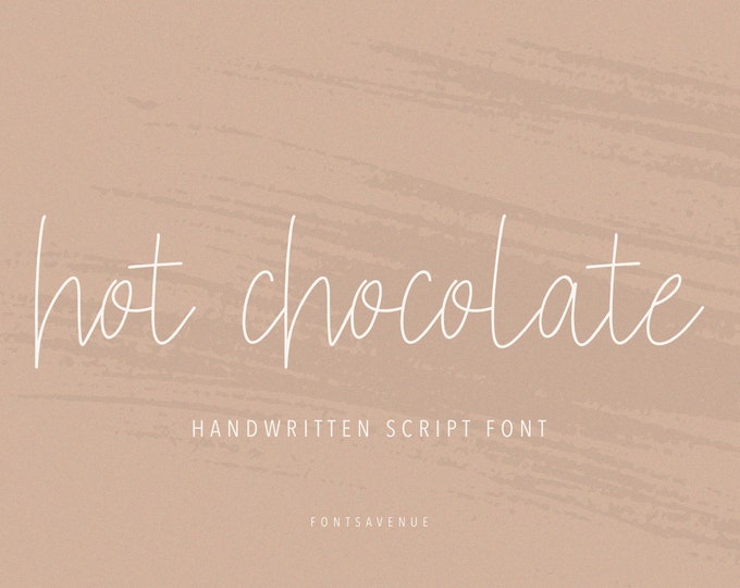 Hot Chocolate Font Handwritten Script Font Modern Clean - Etsy