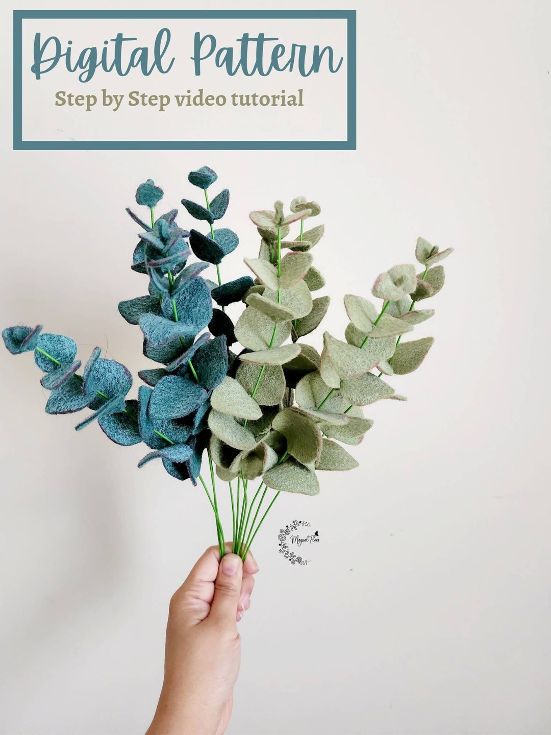 Felt Eucalyptus Tutorial. Digital Pattern for Download and Step by Step ...
