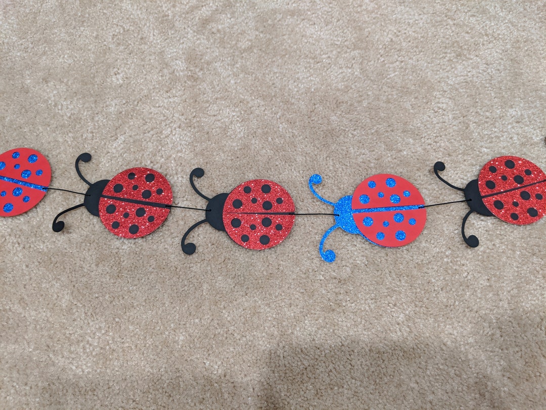 Lady Bug Banner and Hanging Lady Bugs - SVG - Digital File Birthday ...