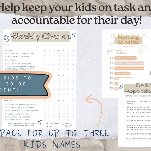 Am Pm Chore Chart - Etsy