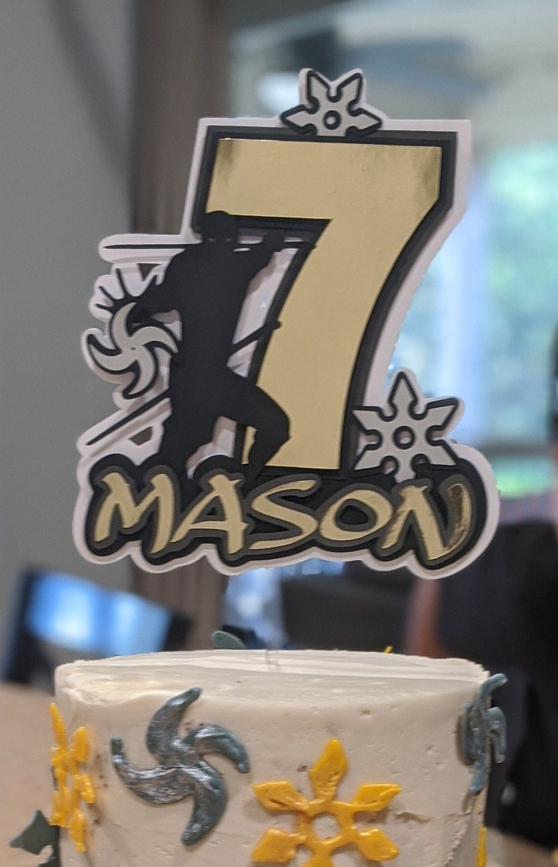 Ninja Birthday Cake Topper - SVG - Digital File - Birthday Décor -ninja ...