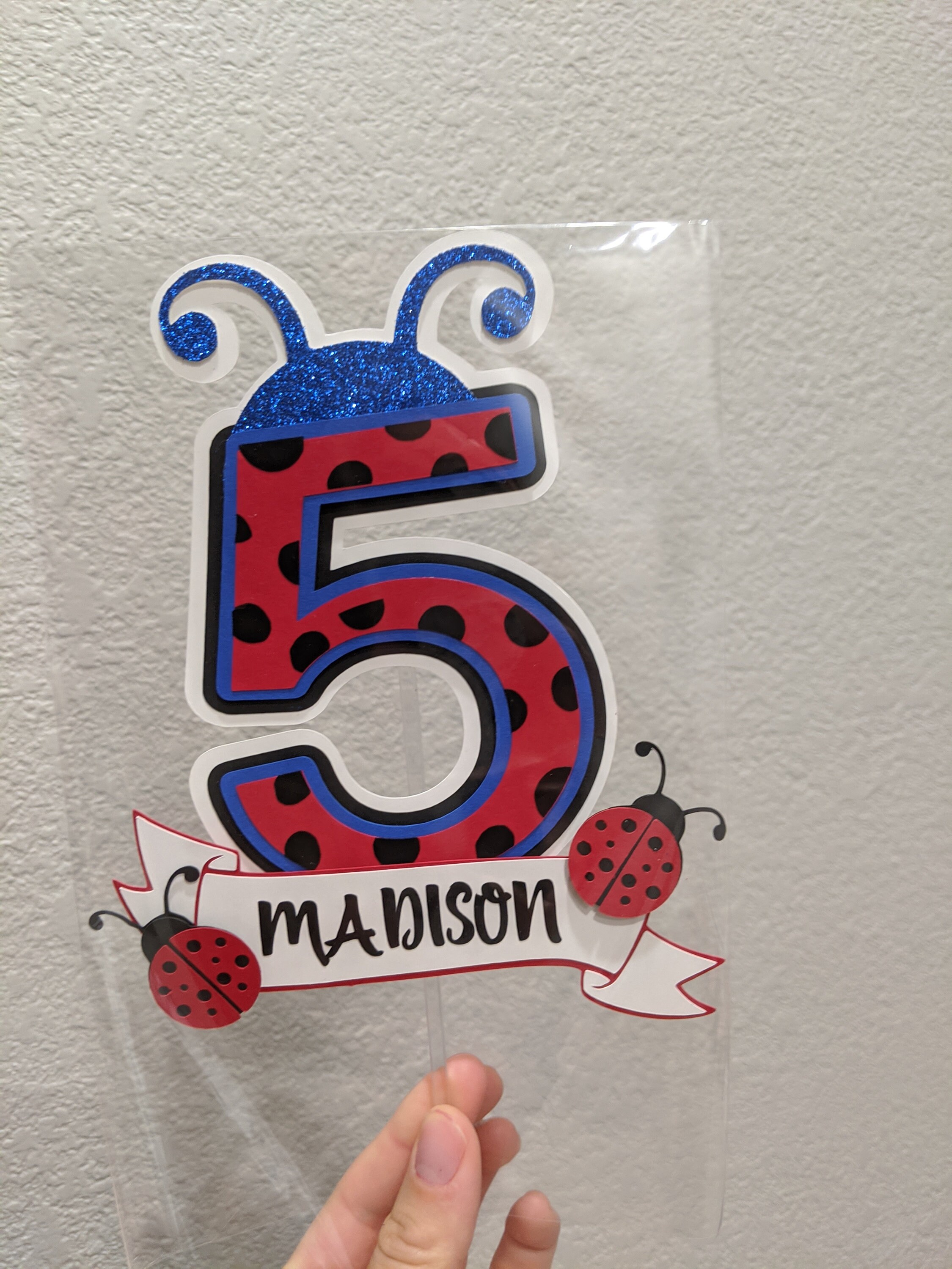Ladybug Miraculous Birthday Cake Topper Svg Digital File Etsy