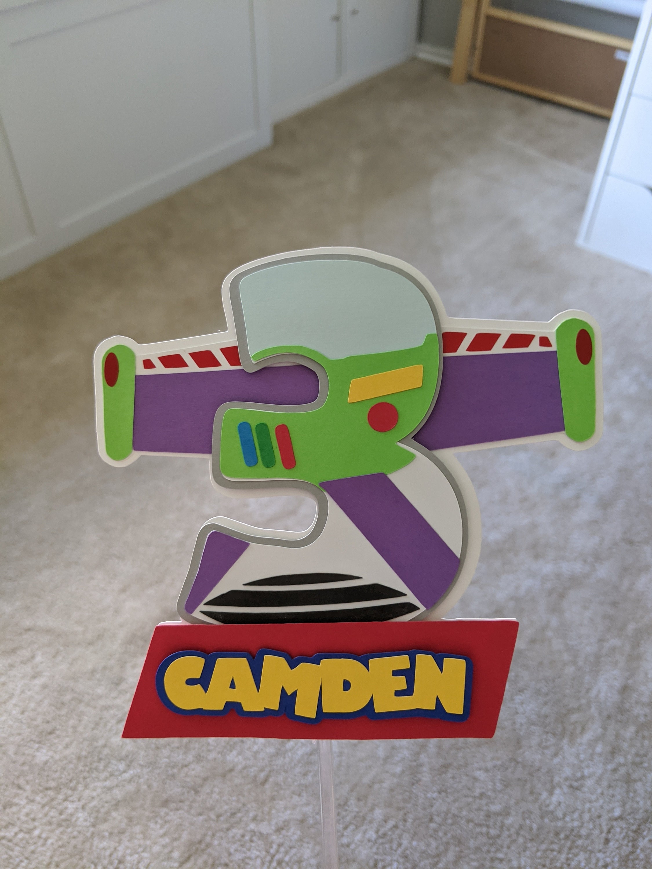 Buzz Birthday Cake Topper- 3rd Bday ONLY - SVG - Digital File ...