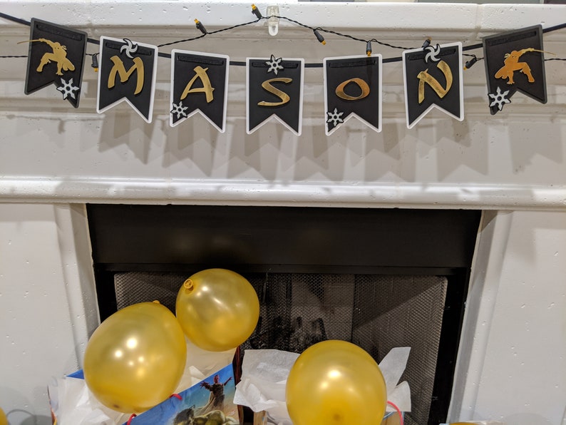 Ninja "happy Birthday" Banner - SVG - Digital File Birthday Décor ...