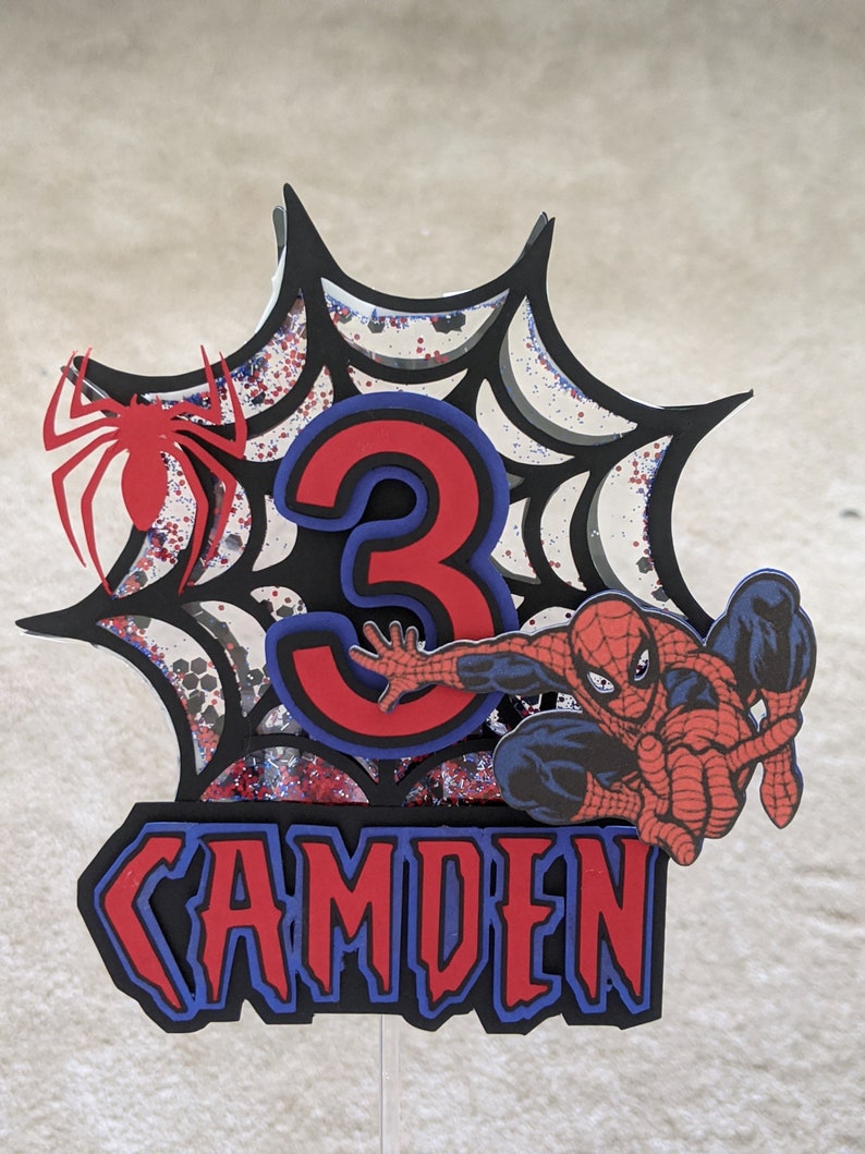 Spider Man Birthday Cake Topper - SVG - Digital File Birthday Décor ...