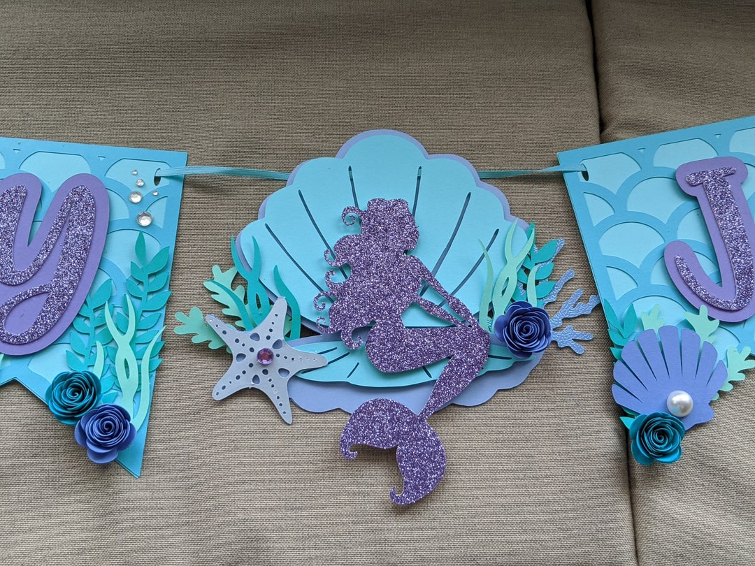 MERMAID "happy Birthday" Banner - SVG - Digital File Birthday Décor ...
