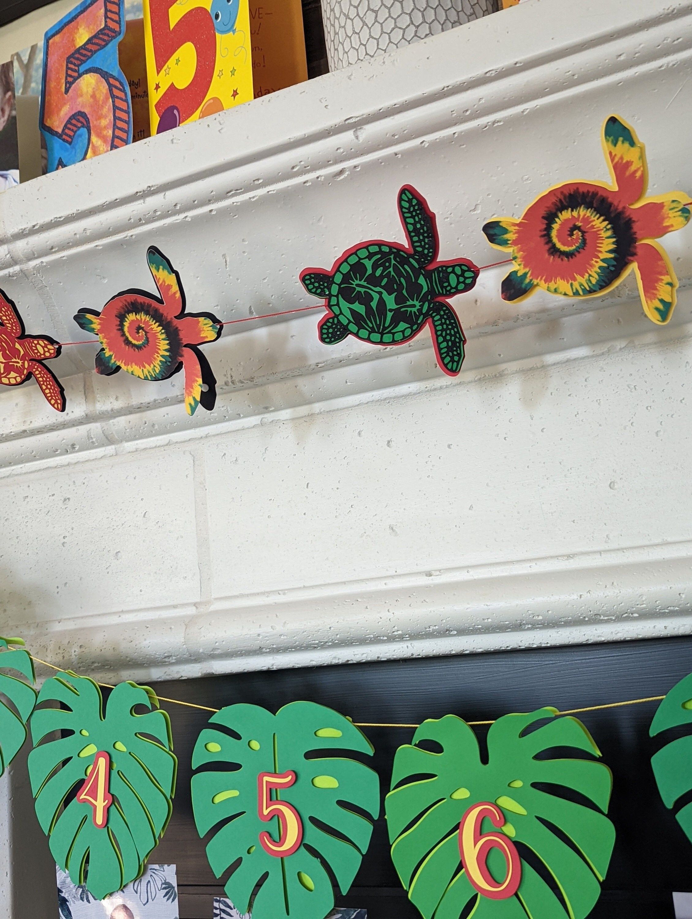 Tropical Turtle Banner - SVG - Birthday Banner - Digital File - Rasta ...