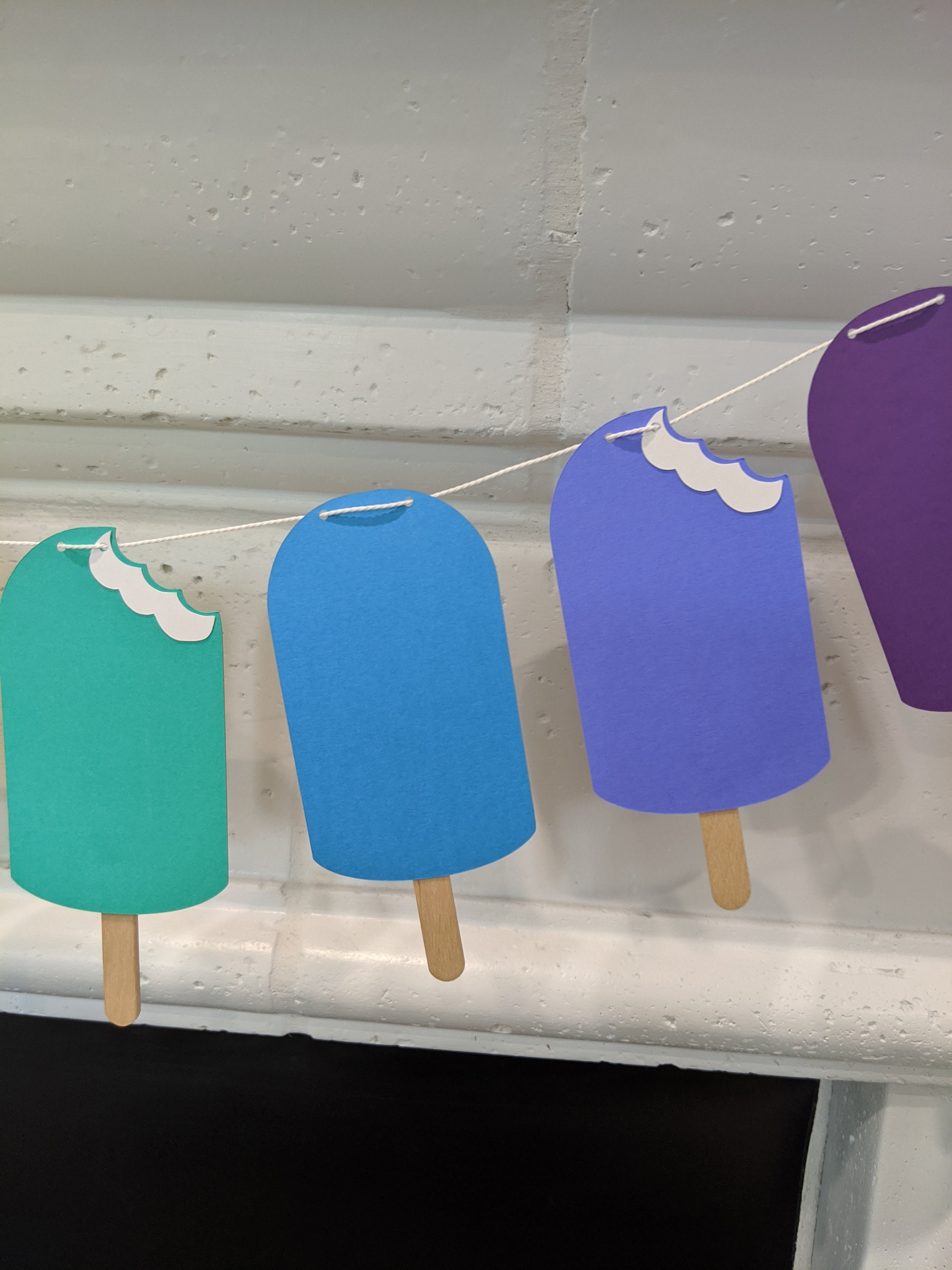 Rainbow Popsicle Banner SVG File Summer Treats Colorful Popsicles Taste ...