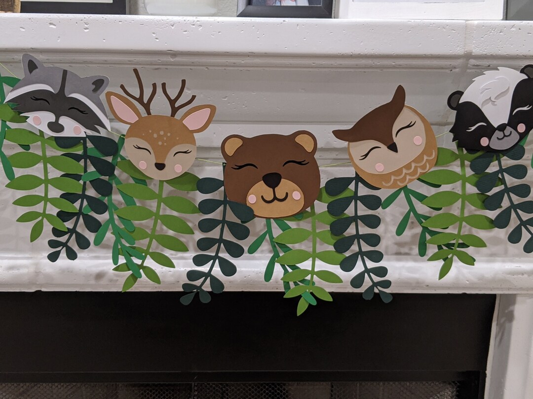 Woodland Creature Banner - SVG Digital File - PNG - Woodland Animals ...