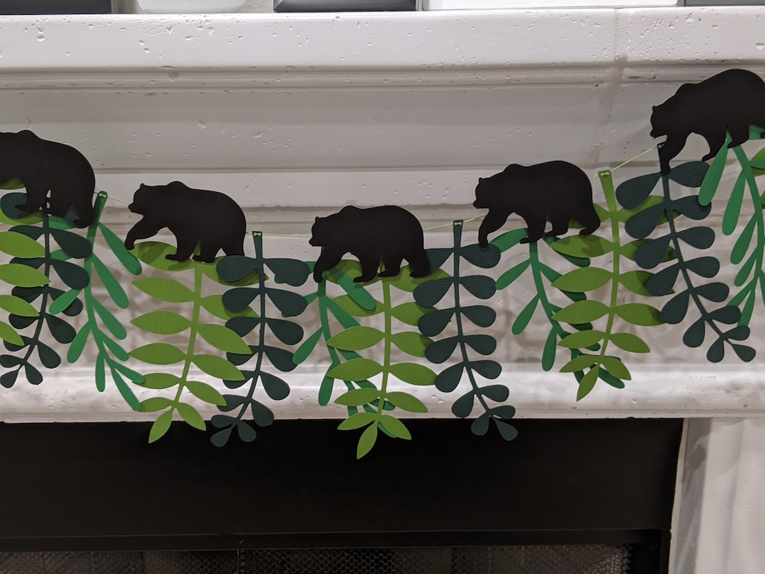 Black Bear Banner - SVG Digital File - Png - Little Bear Party Decor ...