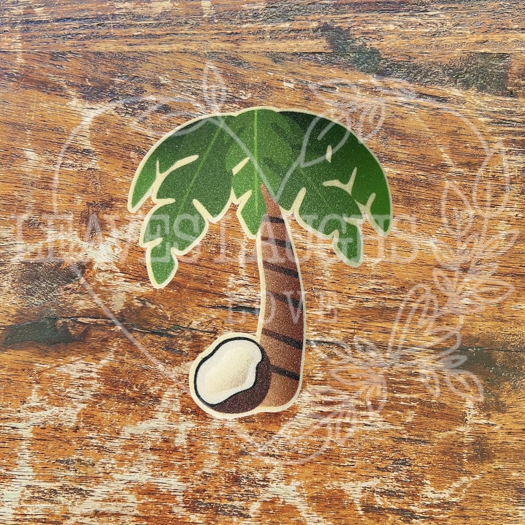 Coconut Tree Sticker - Etsy
