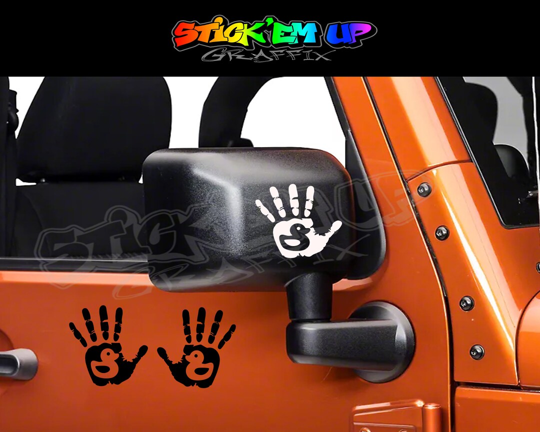 Hand Wave Set of 2 Decals - Etsy
