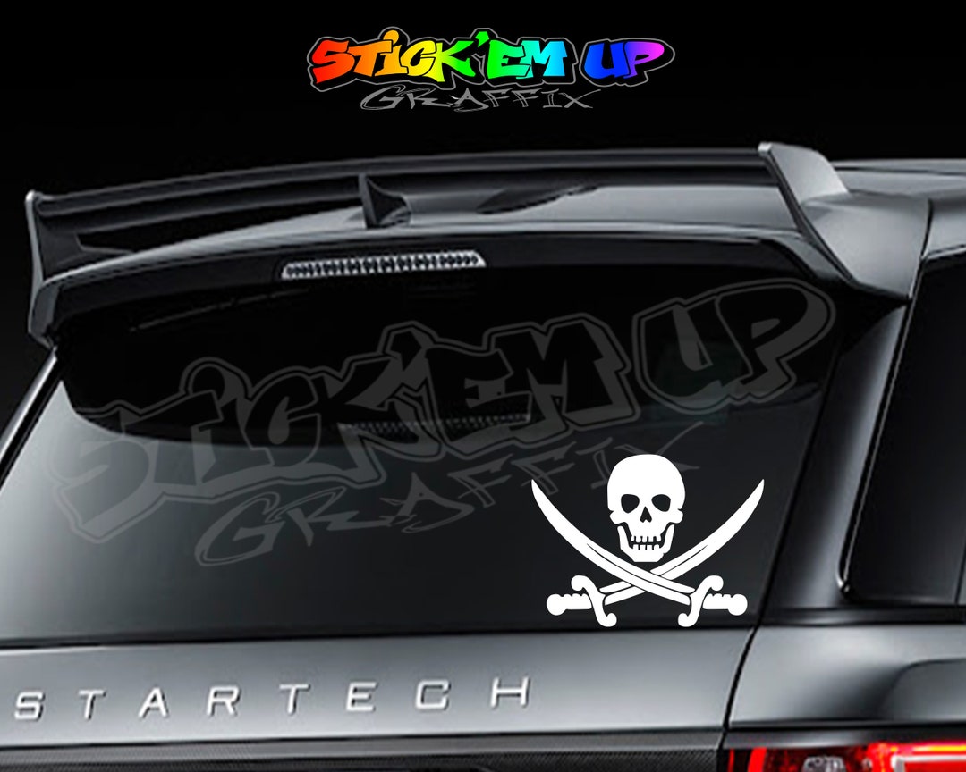 Skull Pirate Window Decal Car Truck Laptop Stickers - Etsy