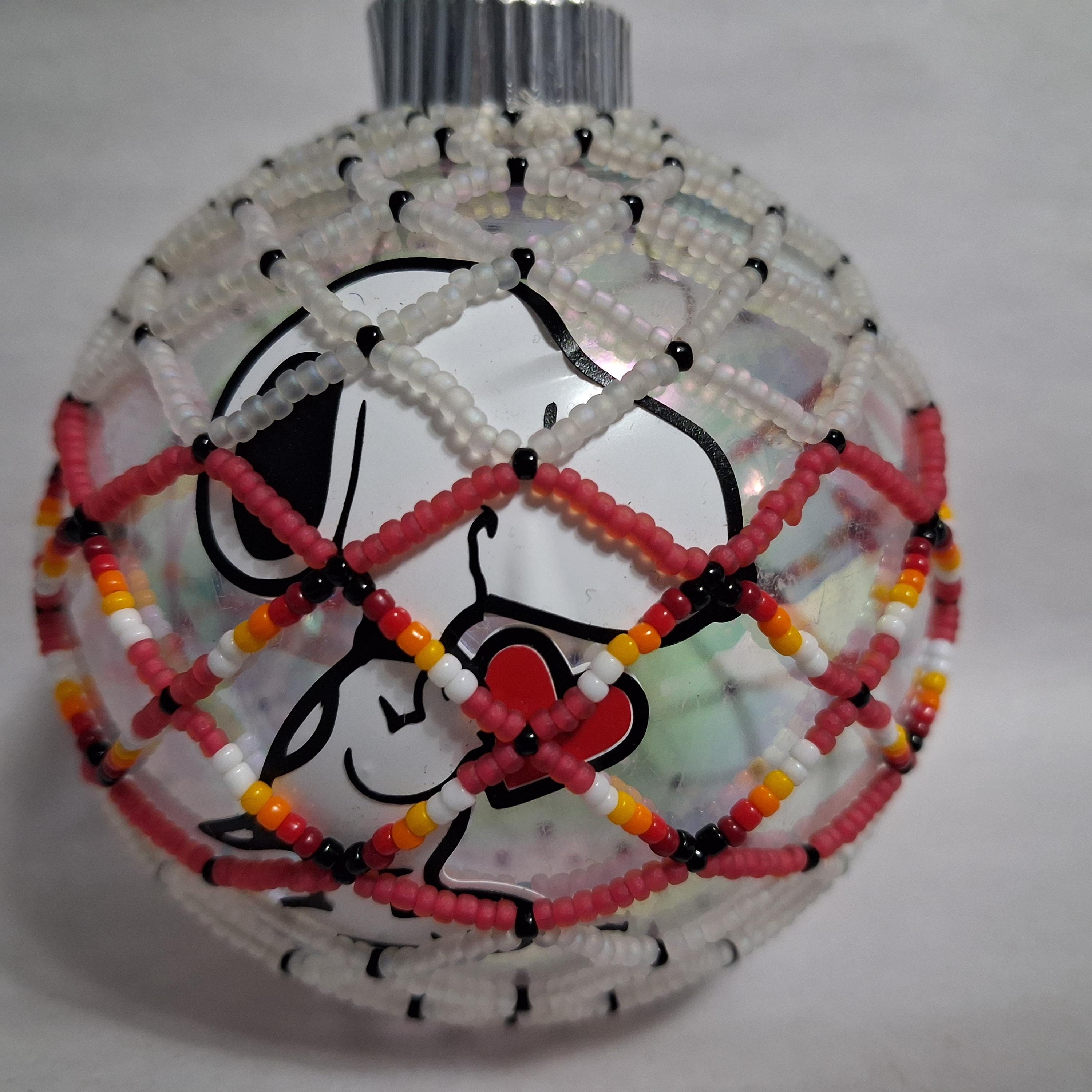 Beaded Christmas Snoopy Ornament/gift - Etsy