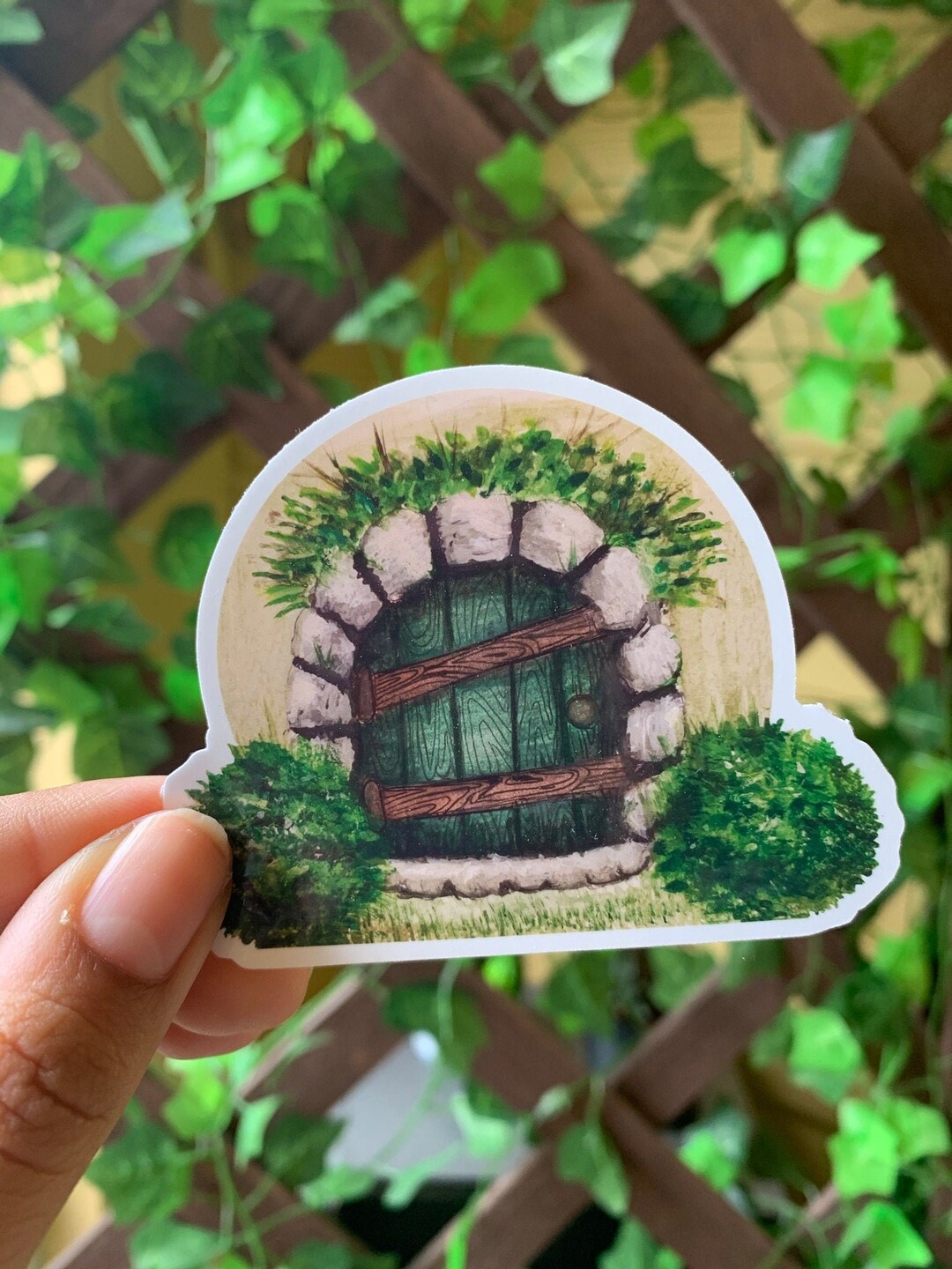 Hobbit Inspired Cottage Door Vinyl Sticker / Fairy Core/ - Etsy
