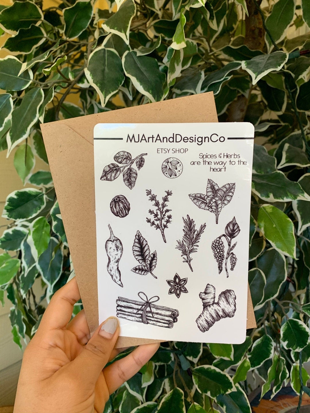 Garden Herbs and Spices Sticker Sheet/ Botanical Floral - Etsy