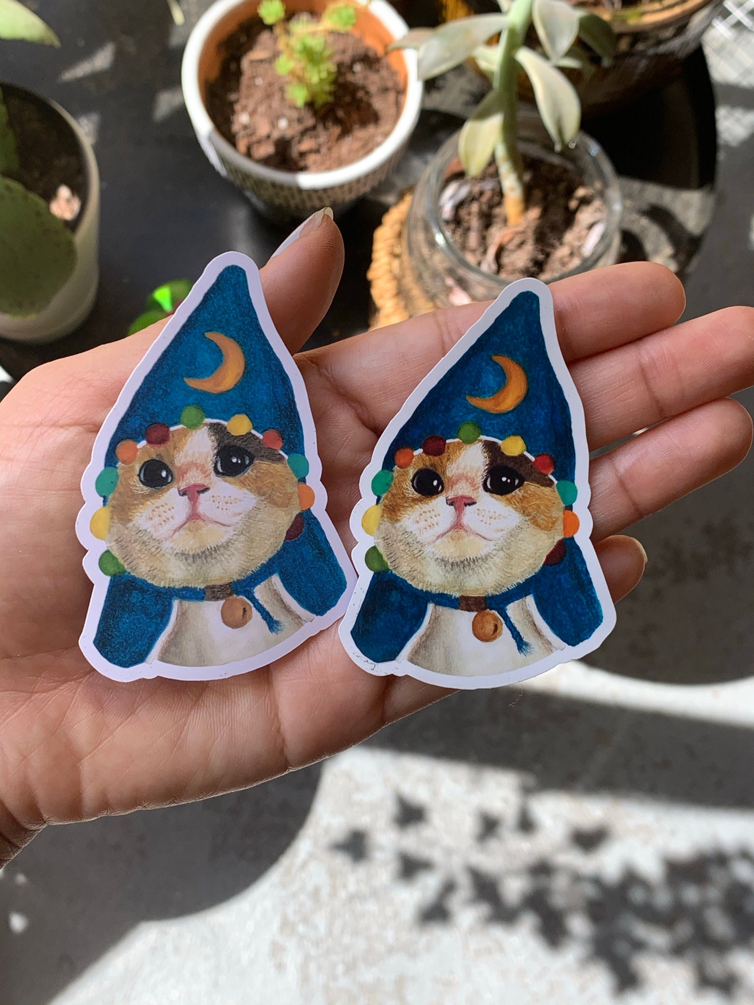 Magical Wizard Cat Sticker Funny Calico Meme Cat Laptop - Etsy