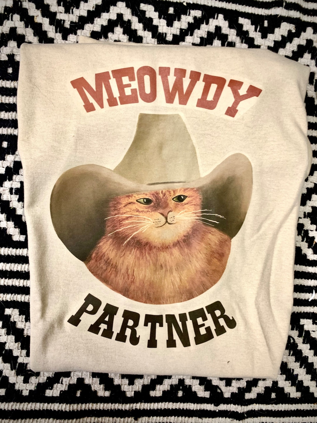 Cowboy Cat T-shirt/ Meowdy Partner/ Funny Meme Cat/ Orange Cat/ Shirt ...