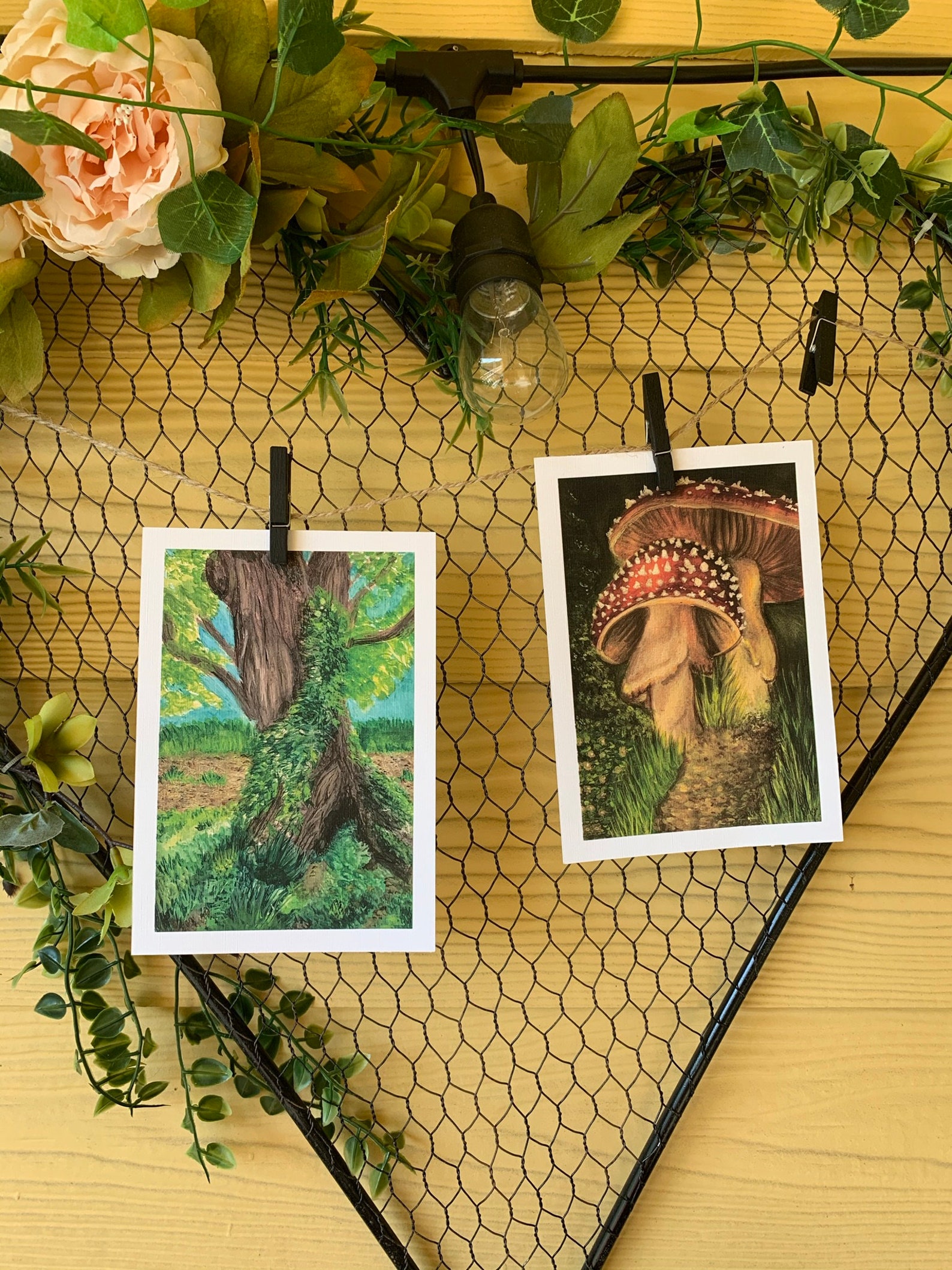 Studio Ghibli Inspired Tree Art Print/ Gouache Illustration/ - Etsy