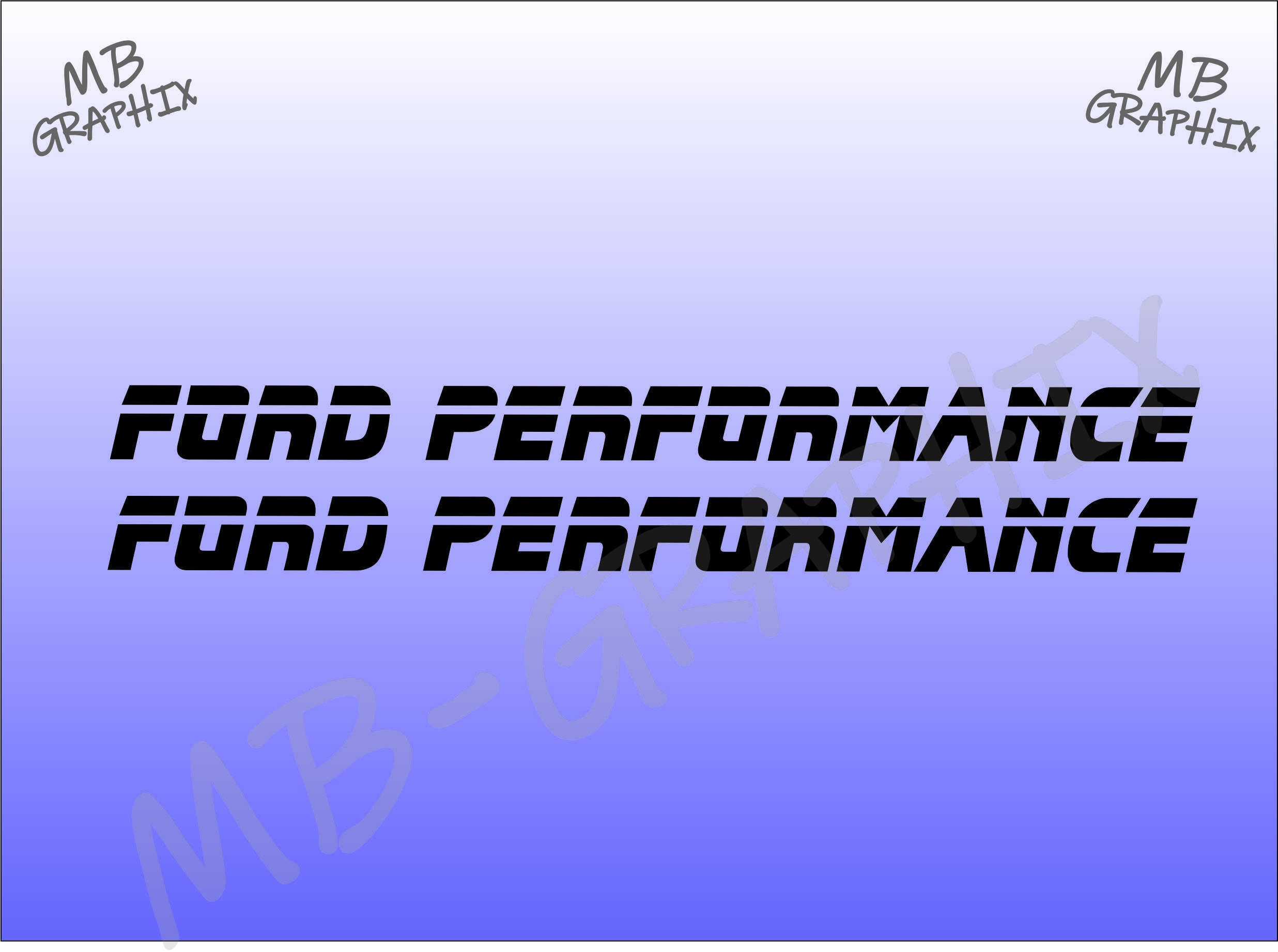 FORD Performance Sticker X 2 - Etsy